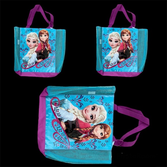 Disney | Accessories | Lot Of 3 Disney Frozen Anna And Elsa Mesh Tote ...